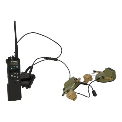 Saber Radio with X-50 PTT and Comtac 3 Headset (Noir) - Machinegun
